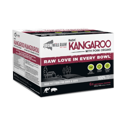 Basic Kangaroo 6 LB (6 X 1 LB Pouches) - Frozen Raw Dog & Cat Food - I ...