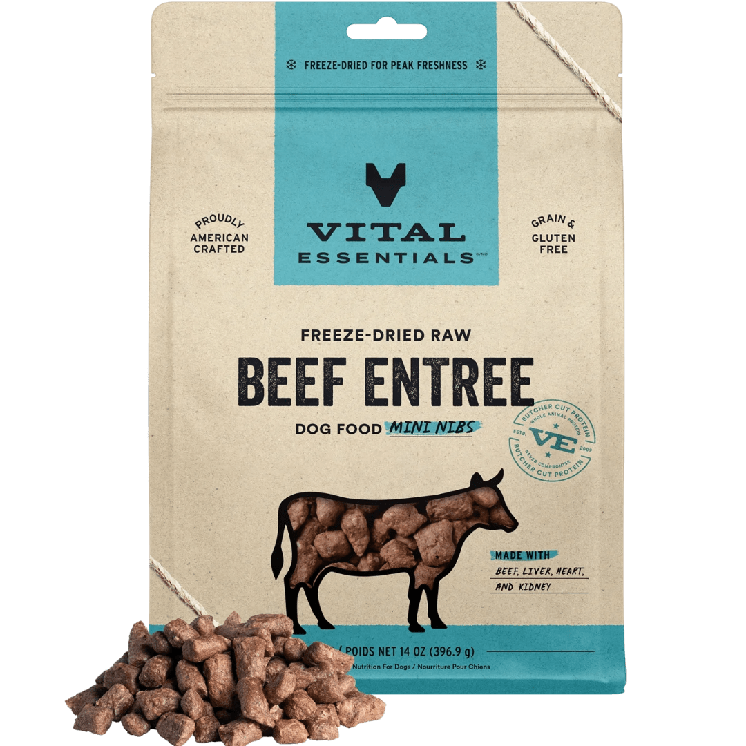Beef Entree Mini Nibs - Freeze Dried Raw Dog Food - Vital Essentials ...