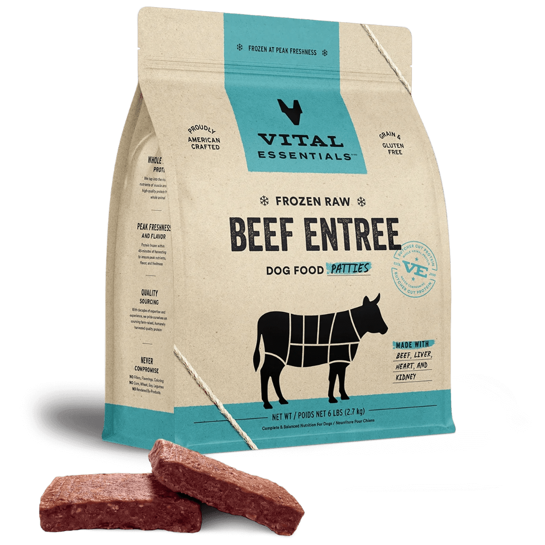 Beef Entree Patties - Frozen Raw Dog Food - Vital Essentials – PetToba