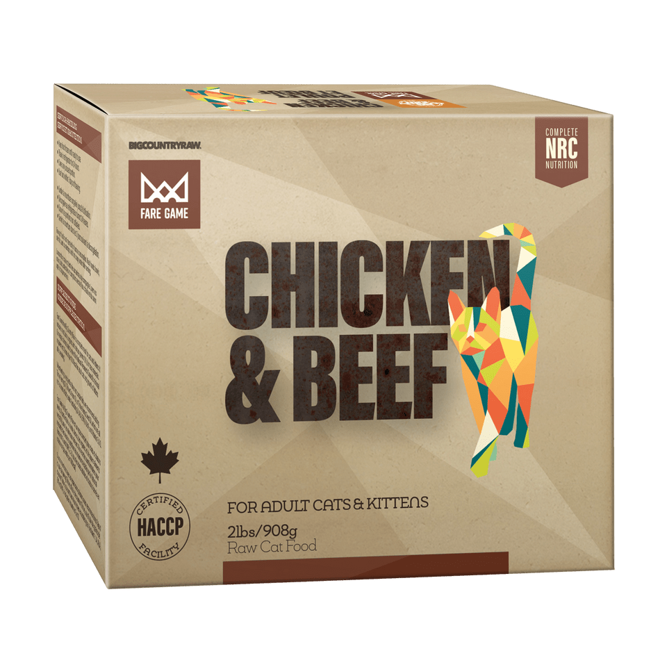 Fare Game Chicken & Beef- Frozen Raw Cat Food - Big Country Raw – PetToba