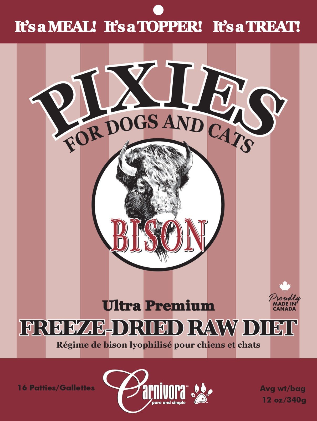 Pixies Bison Diet - Freeze Dried Raw Food - Carnivora – PetToba