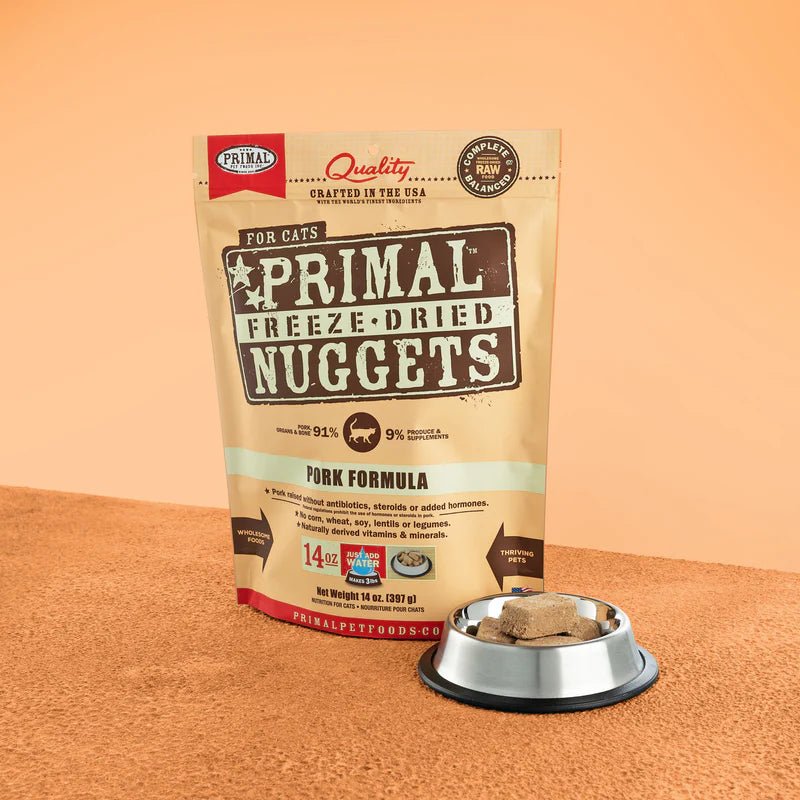 Feline Freeze-Dried Nuggets Pork - Freeze Dried Raw Cat Food - Primal ...