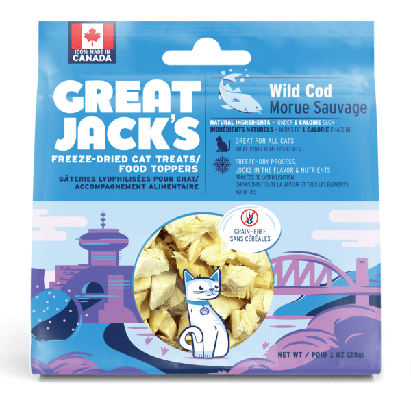 Freeze Dried Wild Cod Topper Cat Treats - Great Jacks – PetToba