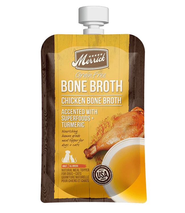Grain Free Chicken Bone Broth - Dog Topper - Merrick – PetToba
