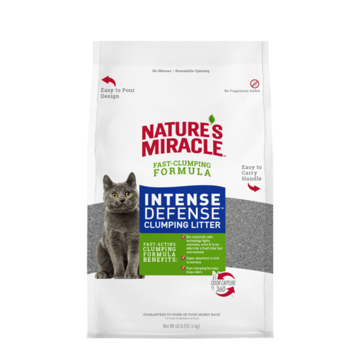 Pettoba Nature\'s Miracle Cat Litter 40 Lbs ⌚ Intense Defense Clumping ...