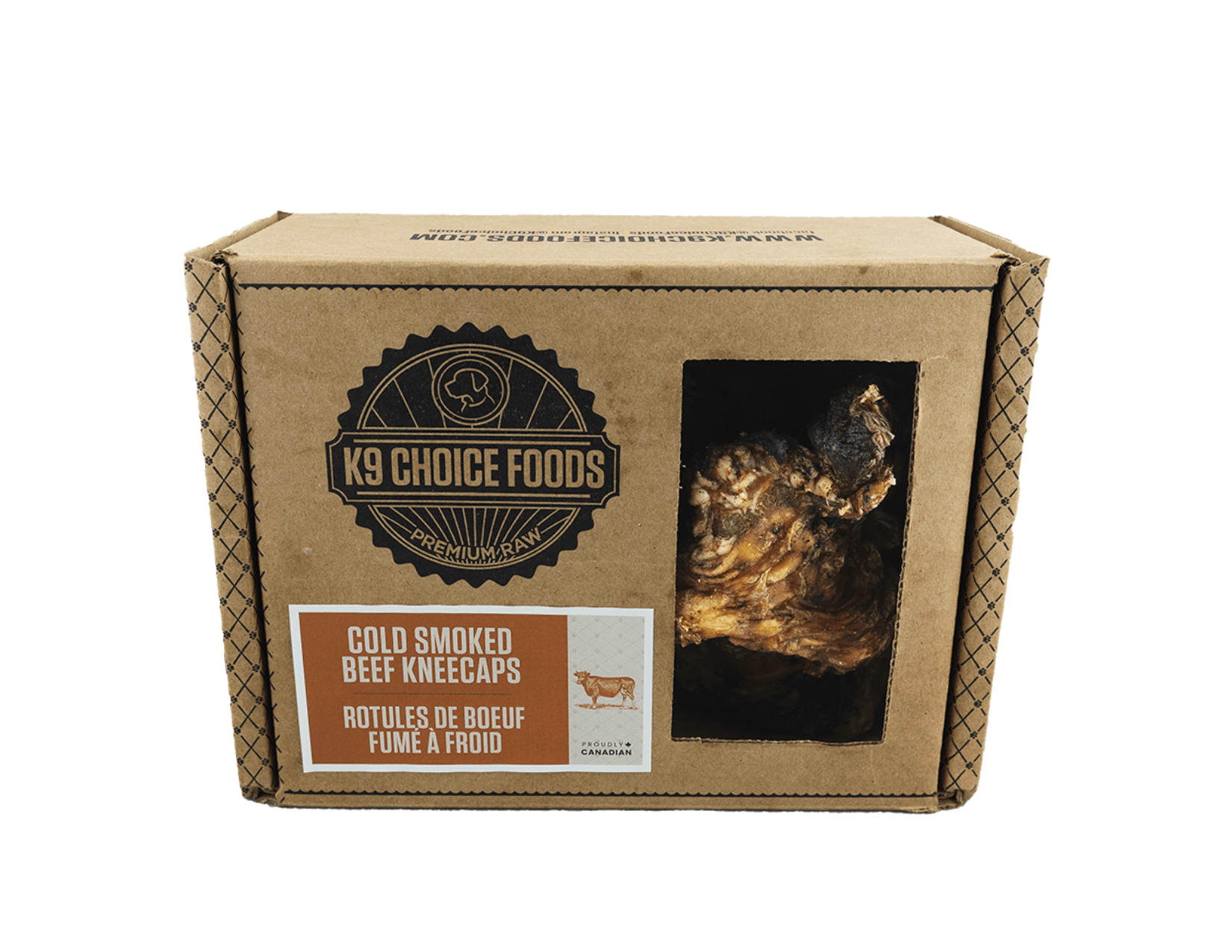 K9 Choice - Cold Smoked Beef Kneecaps (4 / box), Frozen Dog Chew – PetToba
