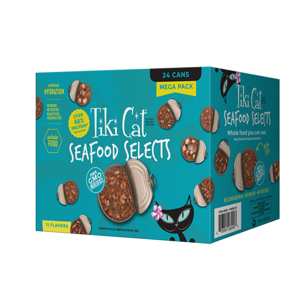 Seafood Selects Mega Pack 11-Flavor Wet Cat Food 24/2.8-3 oz- Tiki Cat ...